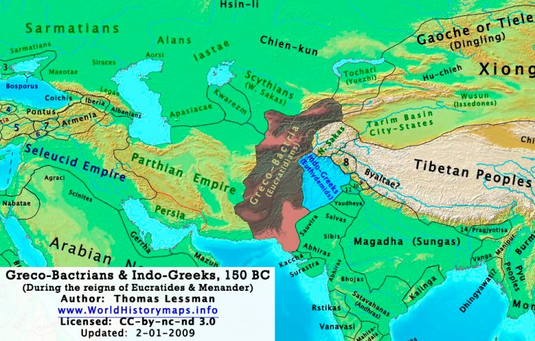 Greco-Bactrian Kingdom - World History Maps